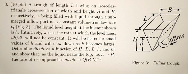 VIDEO solution: A trough of length L, having an isosceles triangle ...