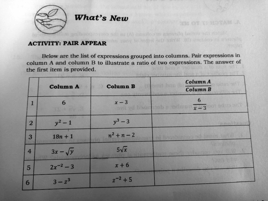 SOLVED: 'help po plss lang po What's New '' "to , 20” ' '61": 4.,' ACTIVITY: PAIR APPEAR Below ...