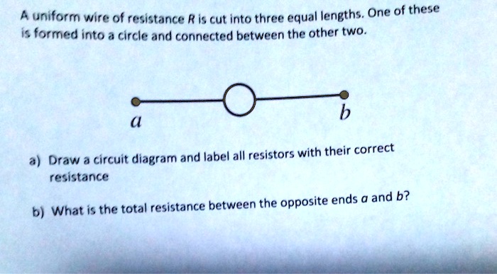 A uniform wire of resistance R is cut into three equal lengths. One of ...