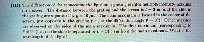 iit the diffraction of the monochromatic light on grating createg ...