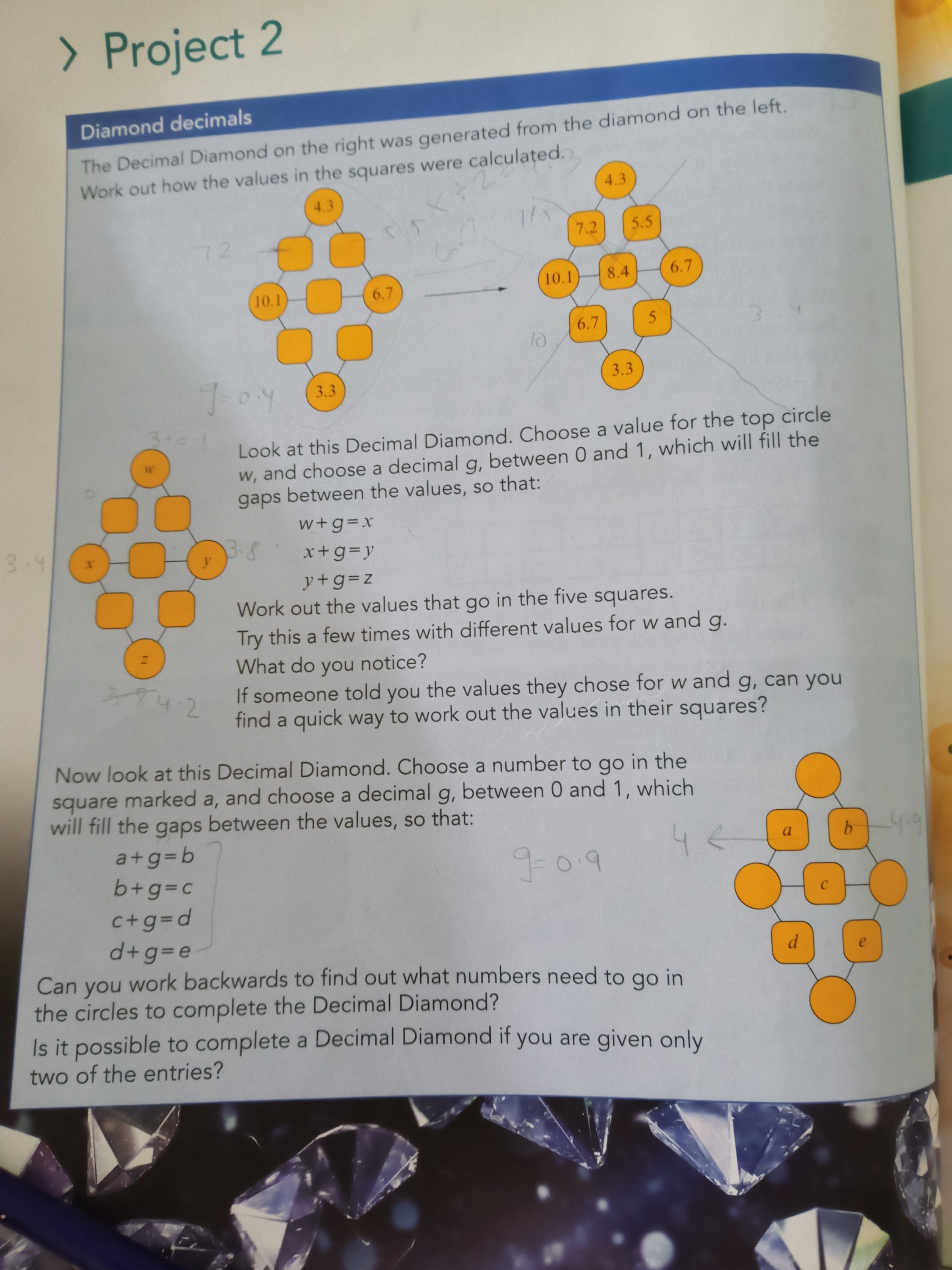 SOLVED: the decimal diamond in the right was generated from the diamond ...