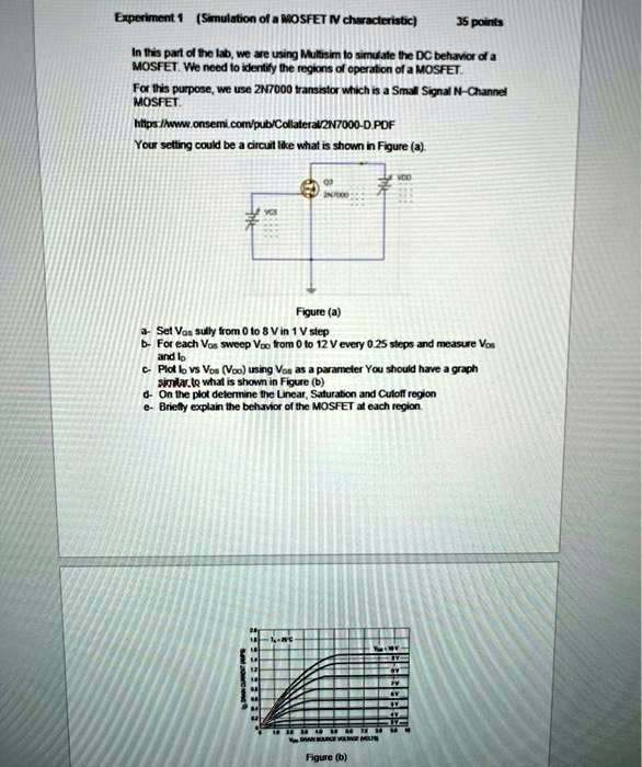 Experiment 1 (Simulation of a MOSFET IV characteristic) 35 points In ...