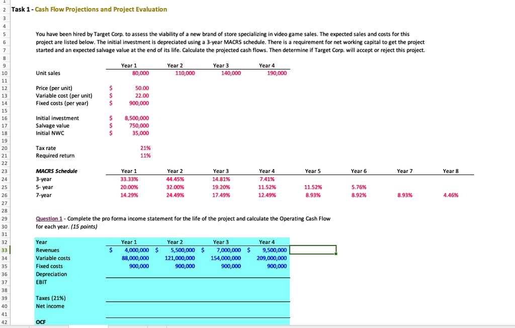 SOLVED: Text: PLEASE ANSWER QUESTIONS IN EXCEL WITH WORK + FORMULAS ...
