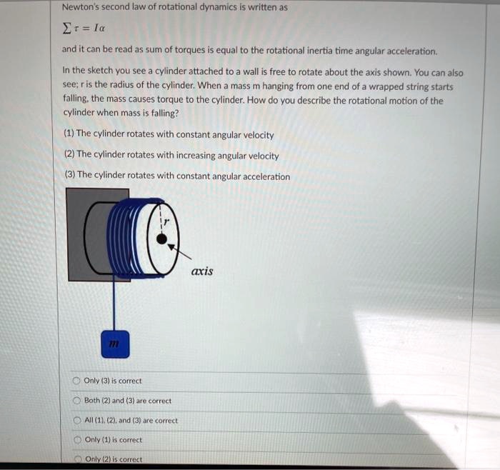 newton second law of rotationa aynamics is written as er to and it can ...