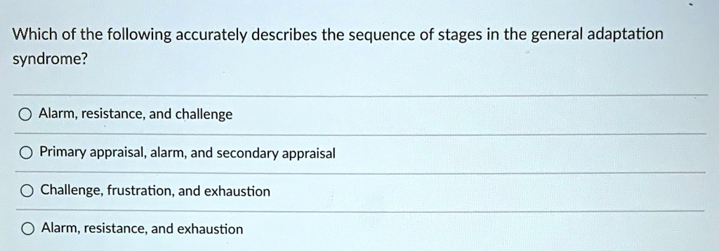 Which of the following accurately describes the sequence of stages in ...