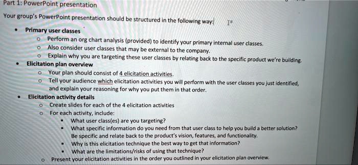 SOLVED: Part 1: PowerPoint Presentation Your group's PowerPoint ...