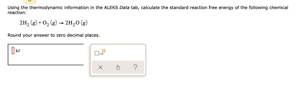 SOLVED: Calculating standard reaction free energy from standard free energies of formation Using ...