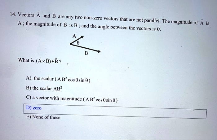 14 vectors and b are any two non zero vectors that are not parallel the ...