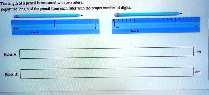 the length of pencil is measured with iwo rulers report the length of ...