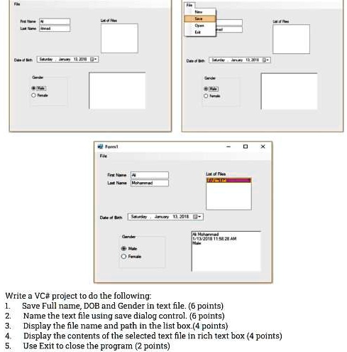 List of files Form1 File First Name Last Name List of Files Mohammad ...