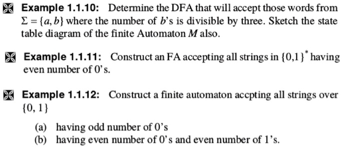 Solved Example 1 1 10 Determine The Dfa That Will Accept Those Words From Σ A B Where The