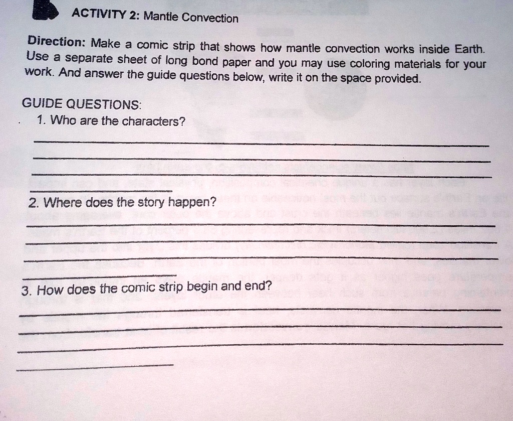 1 who are the characters2 where does the story happen3 how does the ...