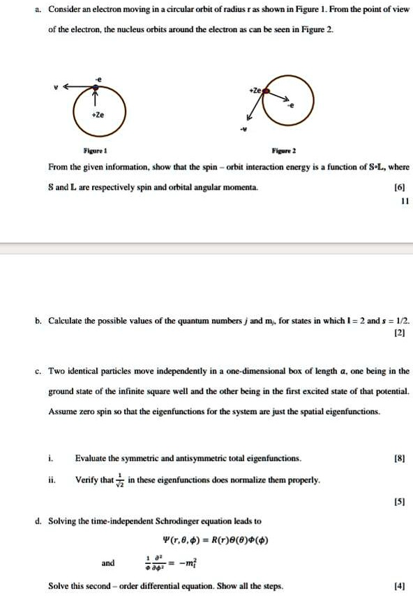 A Consider An Electron Moving In A Circular Orbit Of Radius R As Shown 