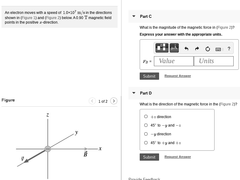 an electron moves with speed of ox10 ms in the directions shown in ...
