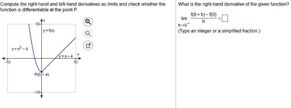 SOLVED: Compute the right-hand and left-hand derivatives as limits and ...