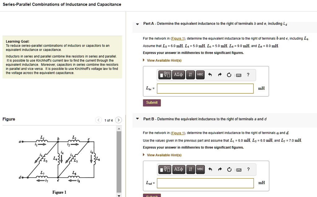 SOLVED: Texts: Series-Parallel Combinations of Inductance and ...