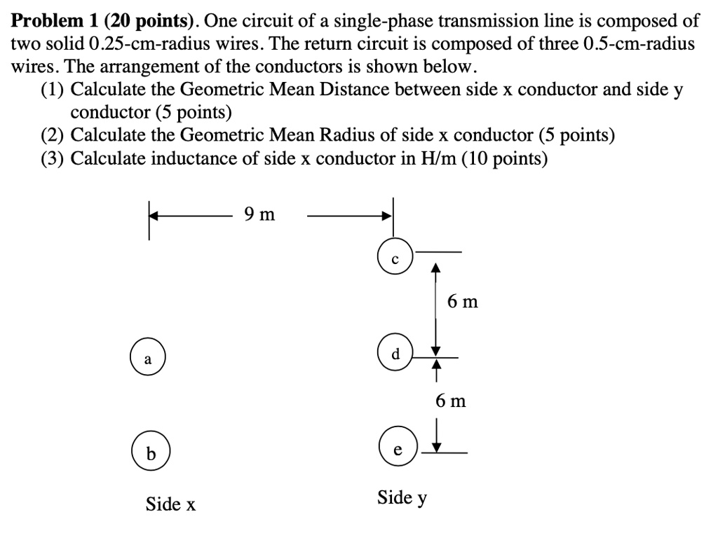 SOLVED: Problem 1 (20 points): One circuit of a single-phase ...