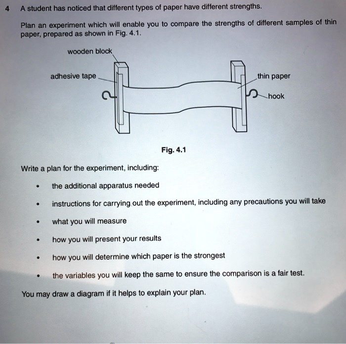 4 A student has noticed that different types of paper have different ...