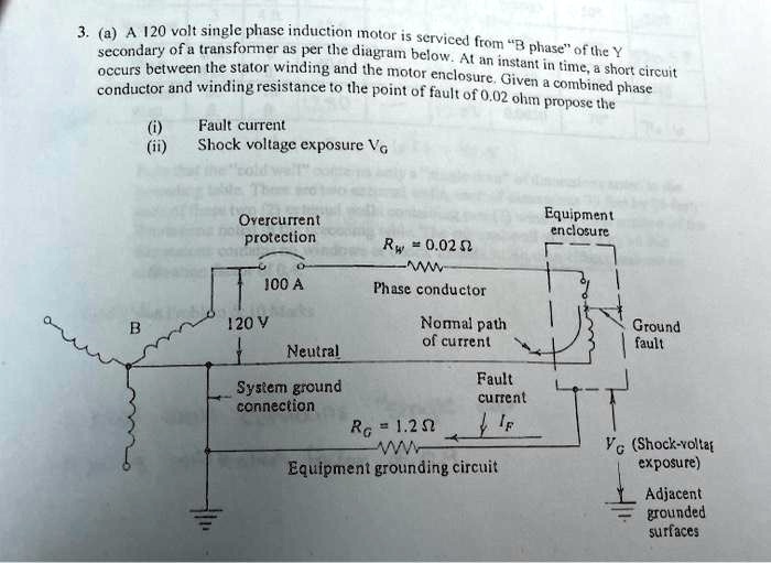 SOLVED: Show all calculations (i) (ii) Fault current Shock voltage ...