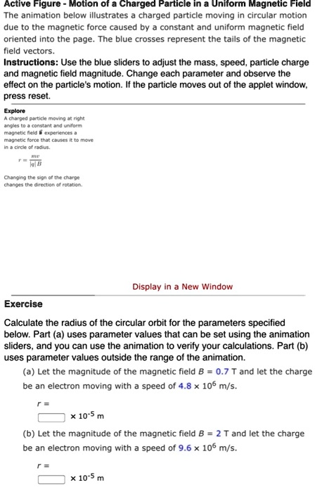 active figure motion of a charged particie in a uniform magnetic field ...