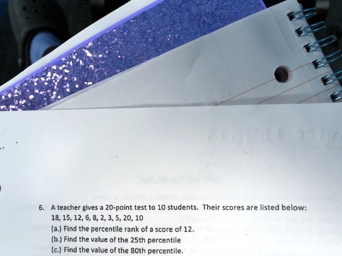 A teacher gives a 20-point test to 10 students. Their scores are listed ...