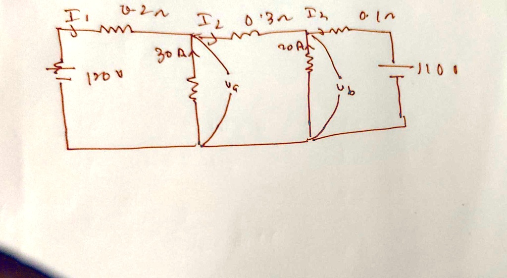 find the currents i1 i2 and i3 and the voltages va and vb in the network using nodal analysis 1i ...