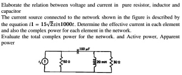 SOLVED: Elaborate the relation between voltage and current in pure ...