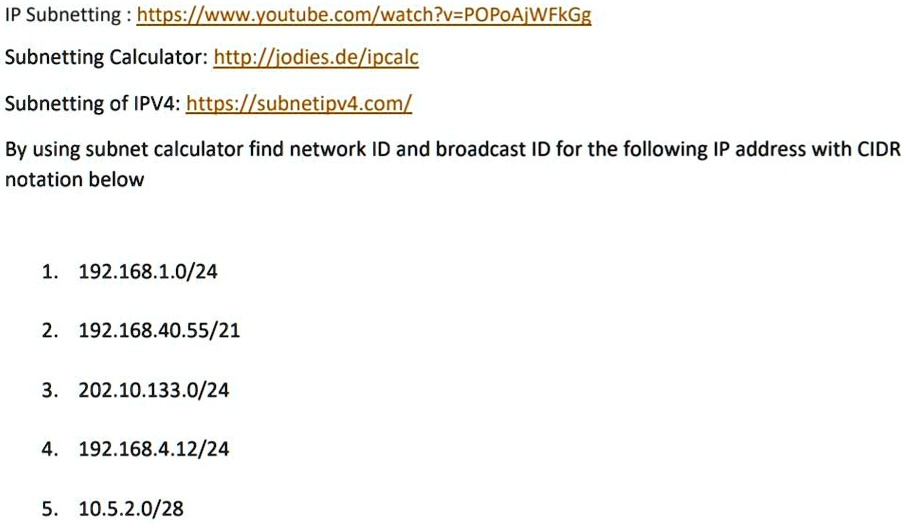 Texts Ip Subnetting Watchv Popoajwfkgg Subnetting Calculator
