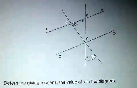 SOLVED: Determine giving reasons, the value of x in the diagram,