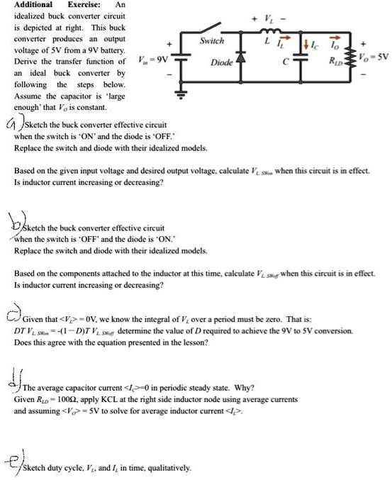 an idealized buck converter circuit is depicted at right this buck ...