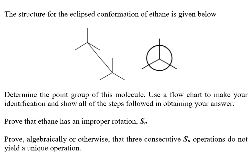 SOLVED: The structure for the eclipsed conformation of ethane is given below Determine the point ...