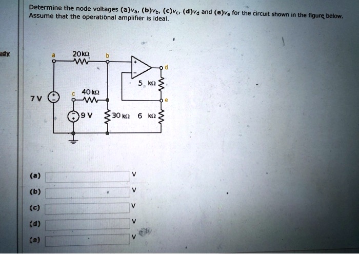 SOLVED: Determine the node voltages ava,bvb,cvcdva and eve for the circuit shown in the figure ...