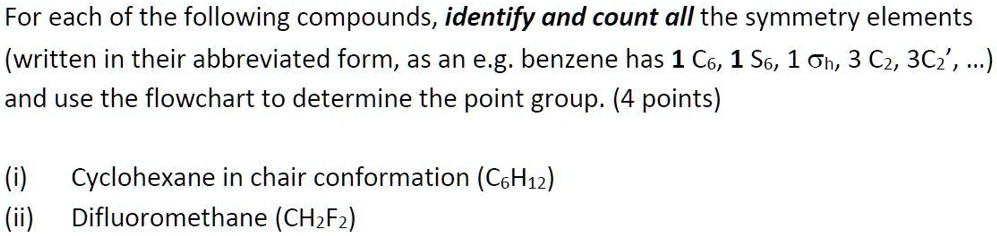 SOLVED: For each of the following compounds, identify and count allthe ...