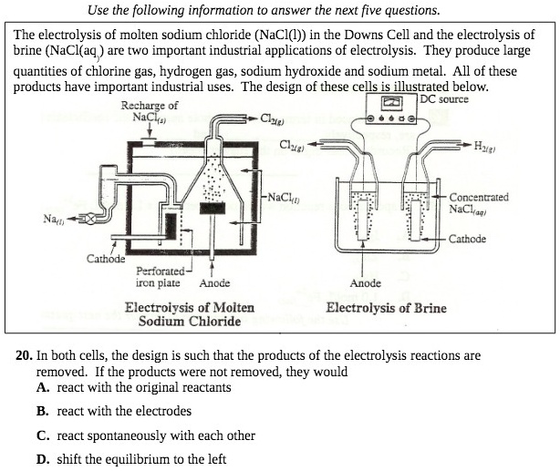 Use the following information to answer the next five questions. The ...