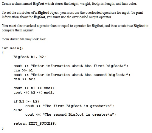 SOLVED: Using C++. You can compare just the height when overloading the ...