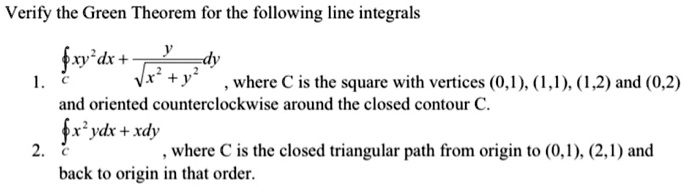 Greens Theorem And Its Verification