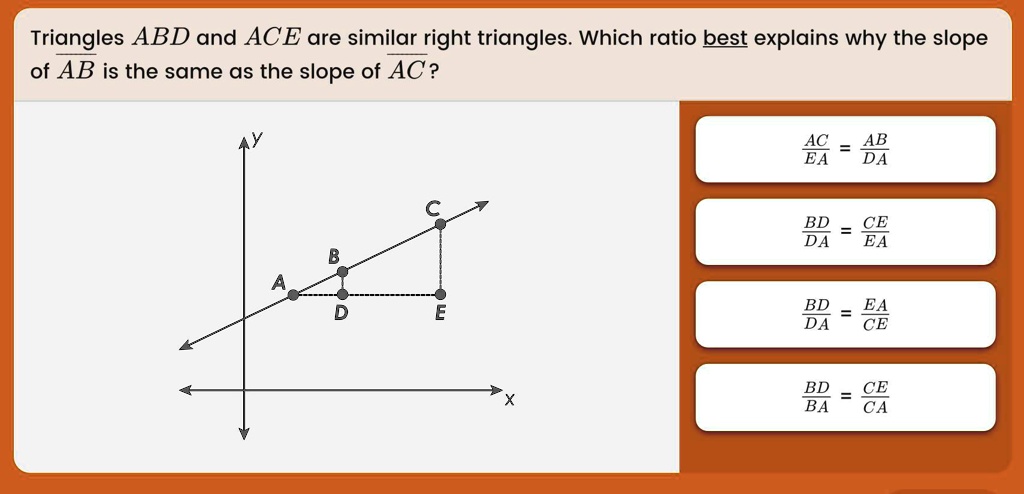 SOLVED: 'What is the answer? Please help! Triangles ABD and ACE are ...