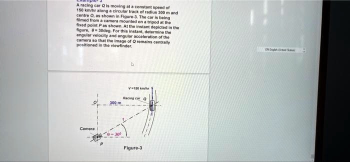 A racing car Q is moving at a constant speed of 150 km/hr along a ...