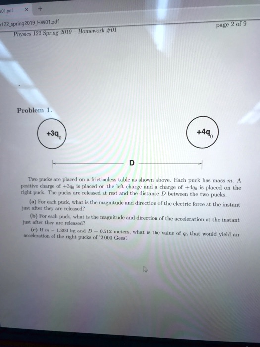 SOLVED: Titlewithtopic: Electric Forces and Acceleration of Charged ...