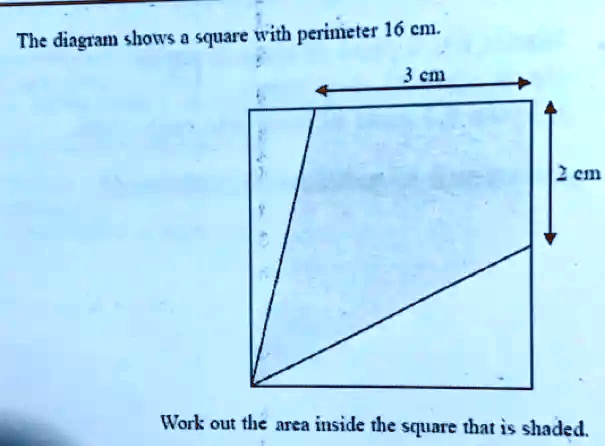 SOLVED: The diagram shows 4 squares with a perimeter of 16 cm each ...