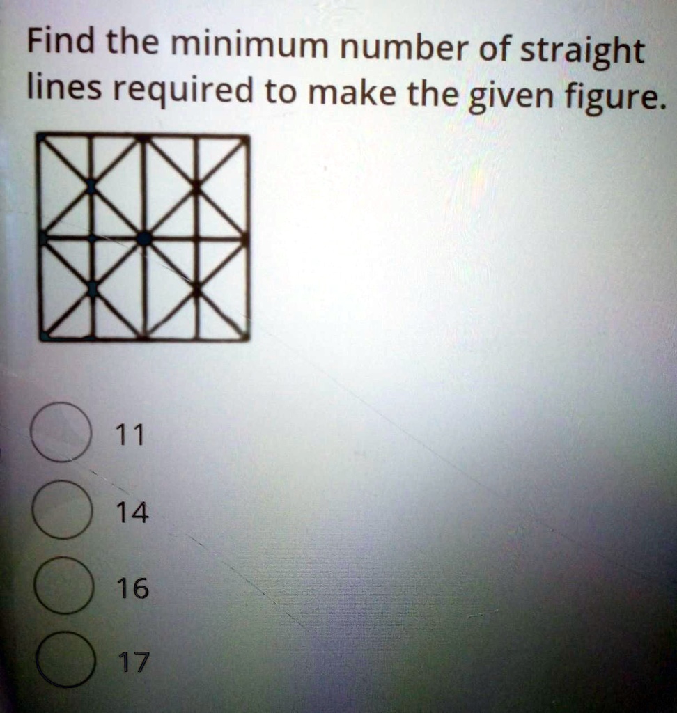 Find the minimum number of straight lines required to make the given ...