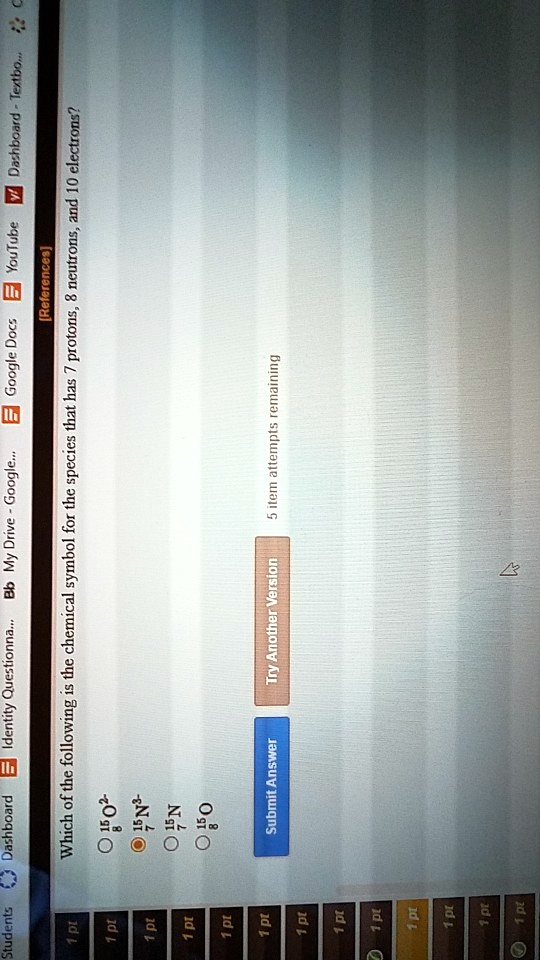 SOLVED: What are 10 protons and 10 electrons? YouTubeneutrons ...