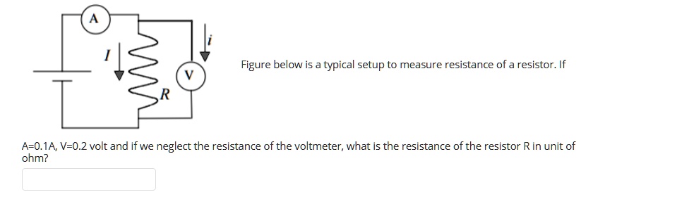 SOLVED: Figure below is a typical setup to measure the resistance of a ...