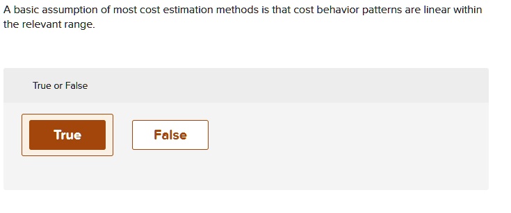 A basic assumption of most cost estimation methods is that cost ...