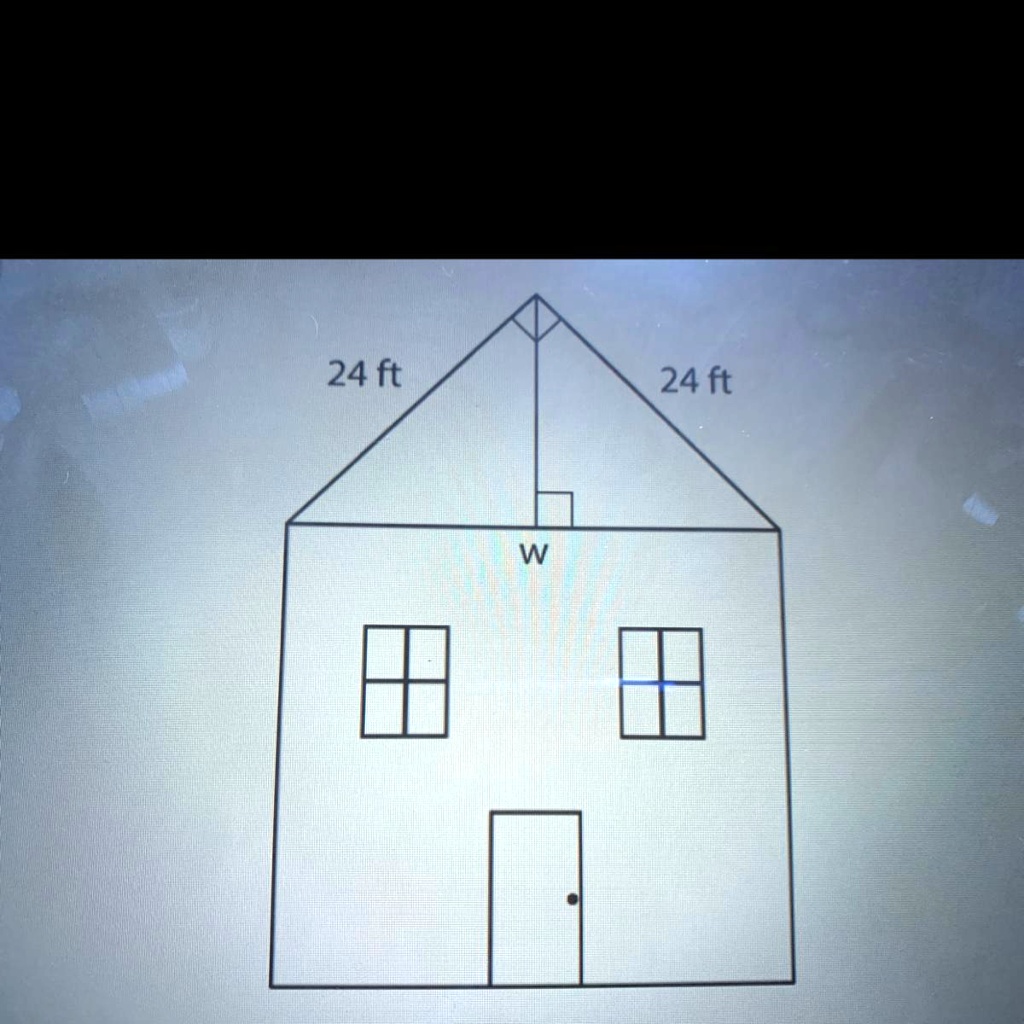 SOLVED: '10 points The diagram below shows the design of a house roof ...