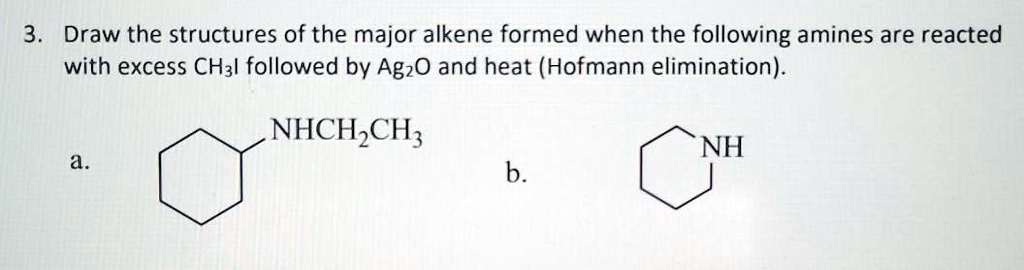 3. Draw the structures of the major alkene formed when the...