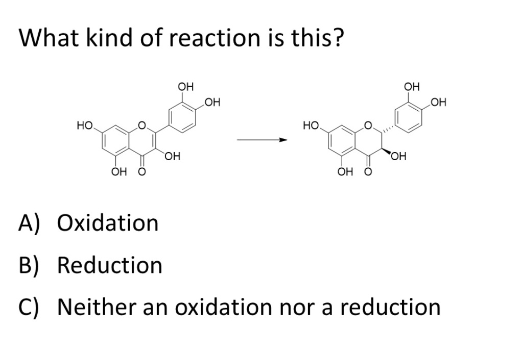 SOLVED: What kind of reaction is this? OH OH OH OH HO HO OH OH OH OH A) Oxidation B) Reduction C ...