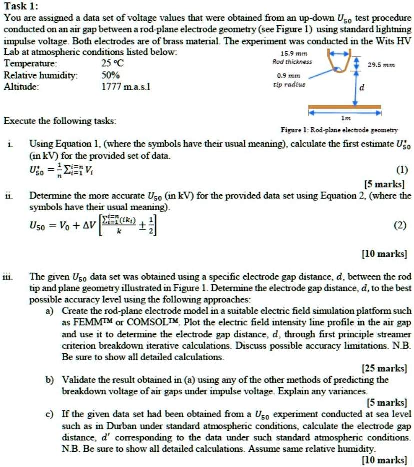 SOLVED: Task 1: You are assigned a data set of voltage values that were obtained from an up-down ...