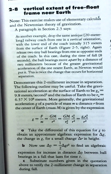 SOLVED: 2-8 vertical extent of free-float frame near Earth Note: This ...
