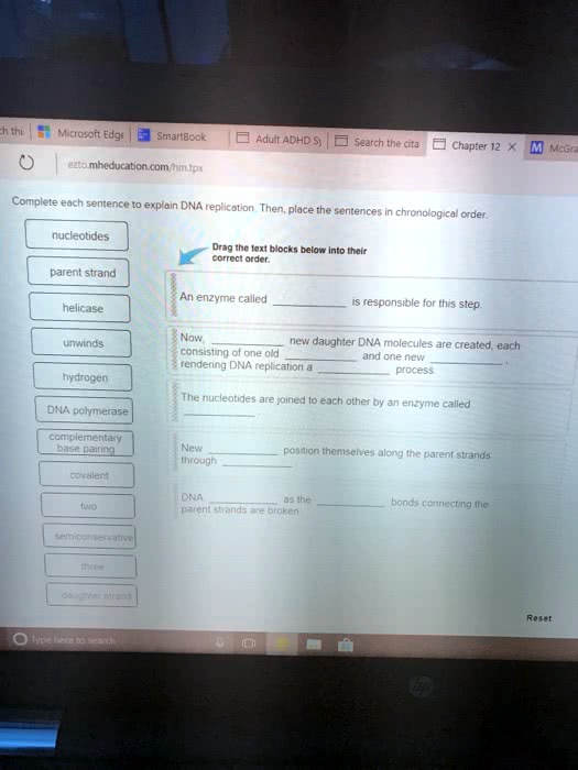 SOLVED: Question 4: In this chapter, we will explore DNA replication. First, an enzyme called ...